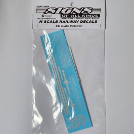 Signs of all Kinds - 283N 830 Class in Silver Decals - N Scale